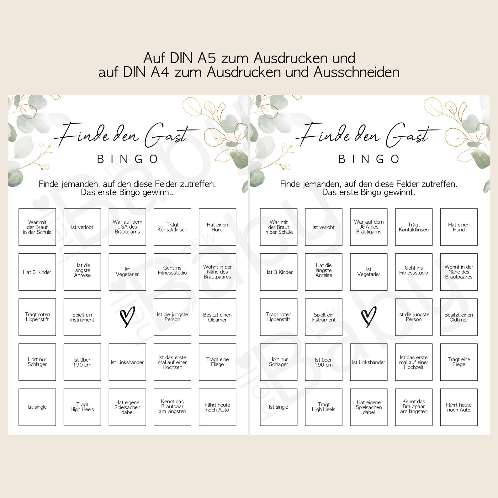 Bingo Hochzeitsspiel finde Den Gast Zum Ausdrucken - Etsy UK