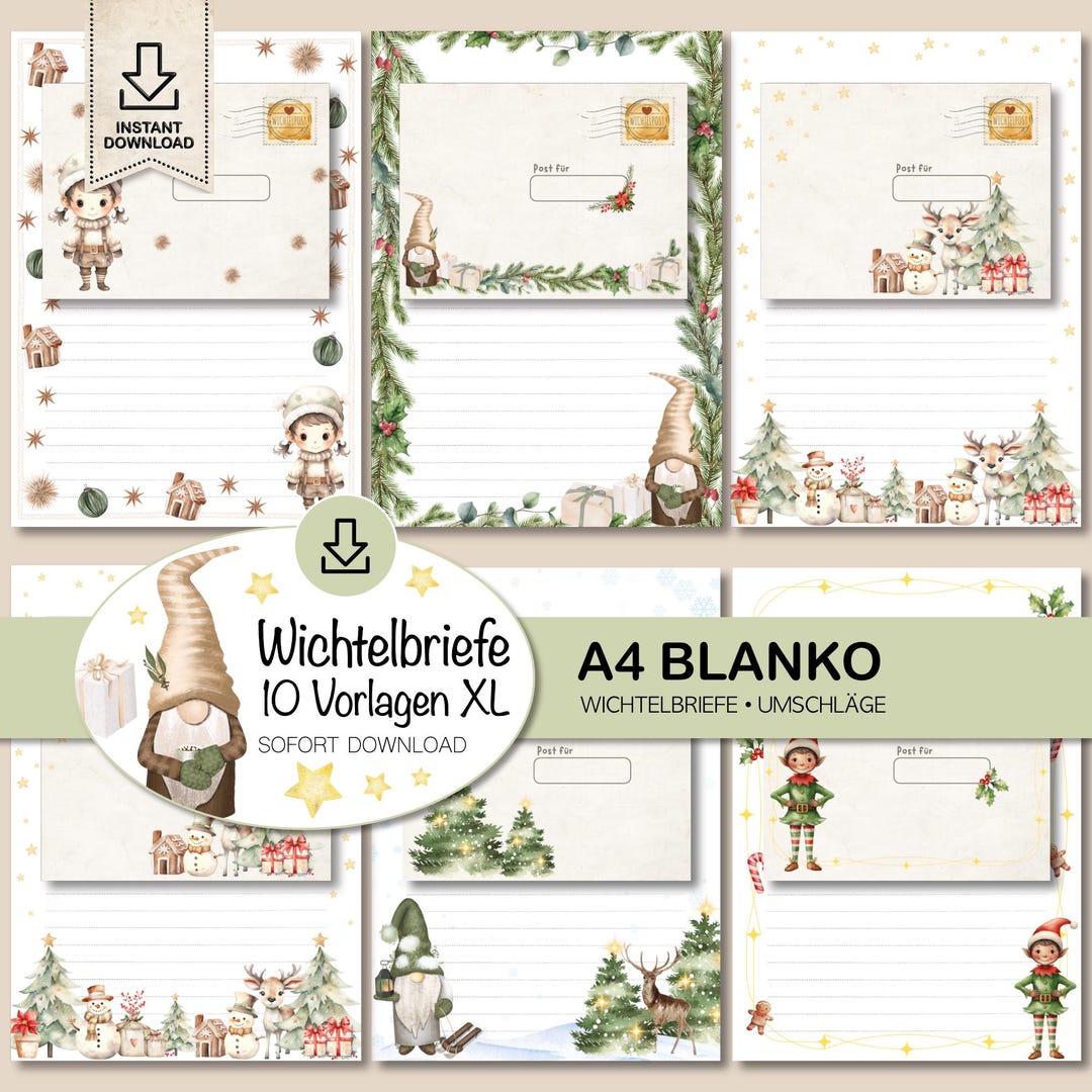 Secret Santa Letter Templates Secret Santa Pranks A4 to Print - Etsy
