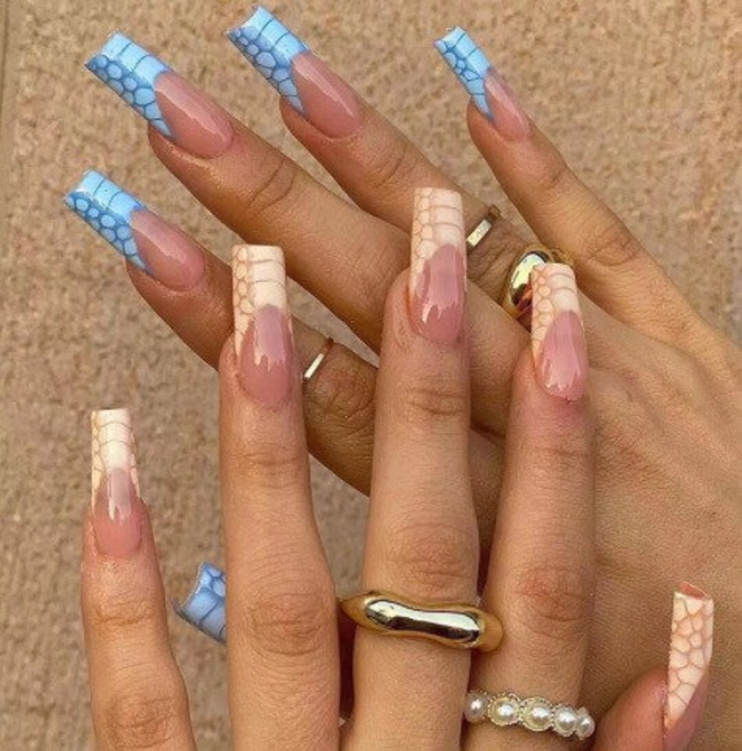 Python Pattern PRESS ON Nails - Etsy