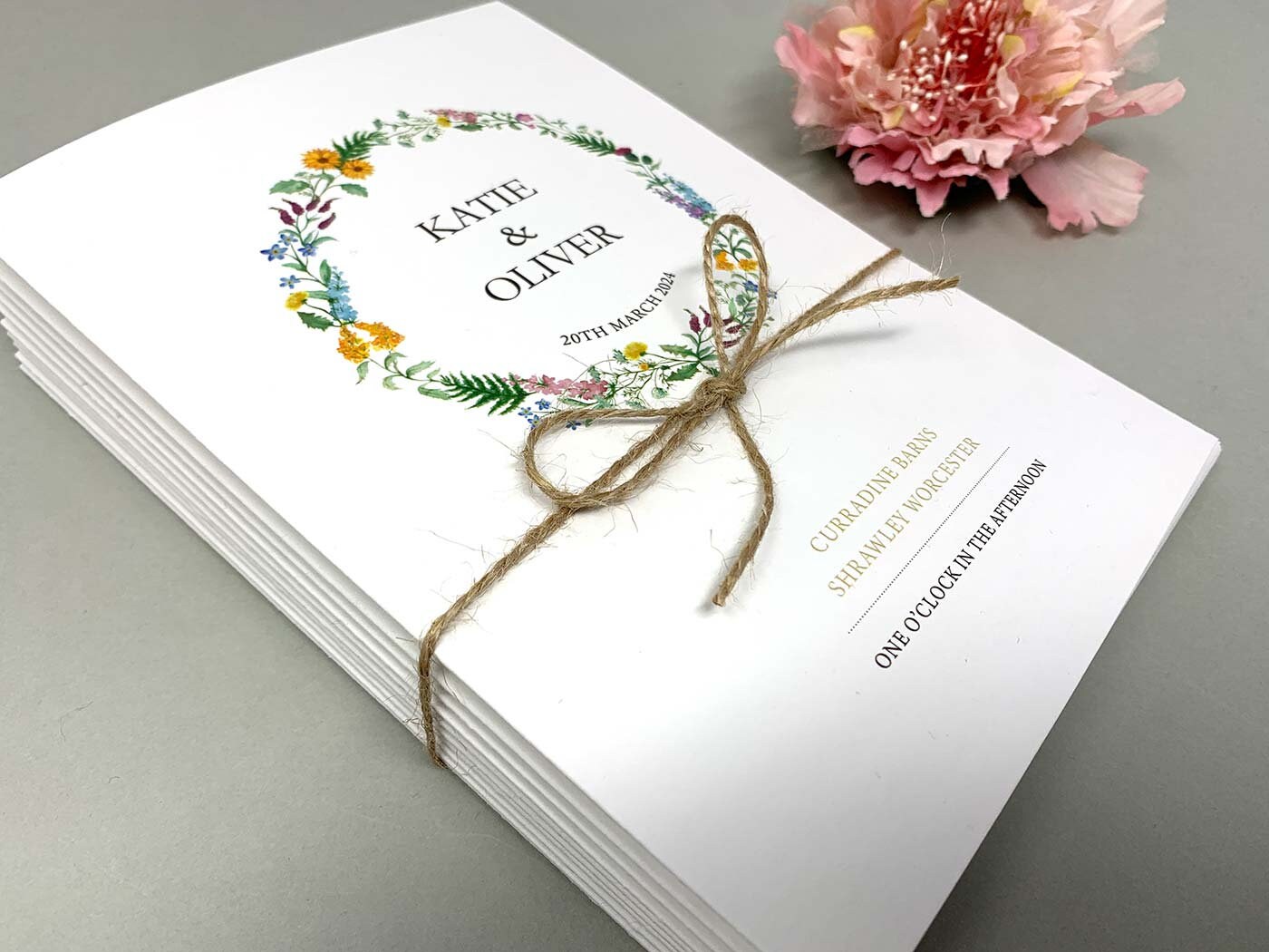 Wildflower Wedding Order of Service Order of Service - Etsy UK