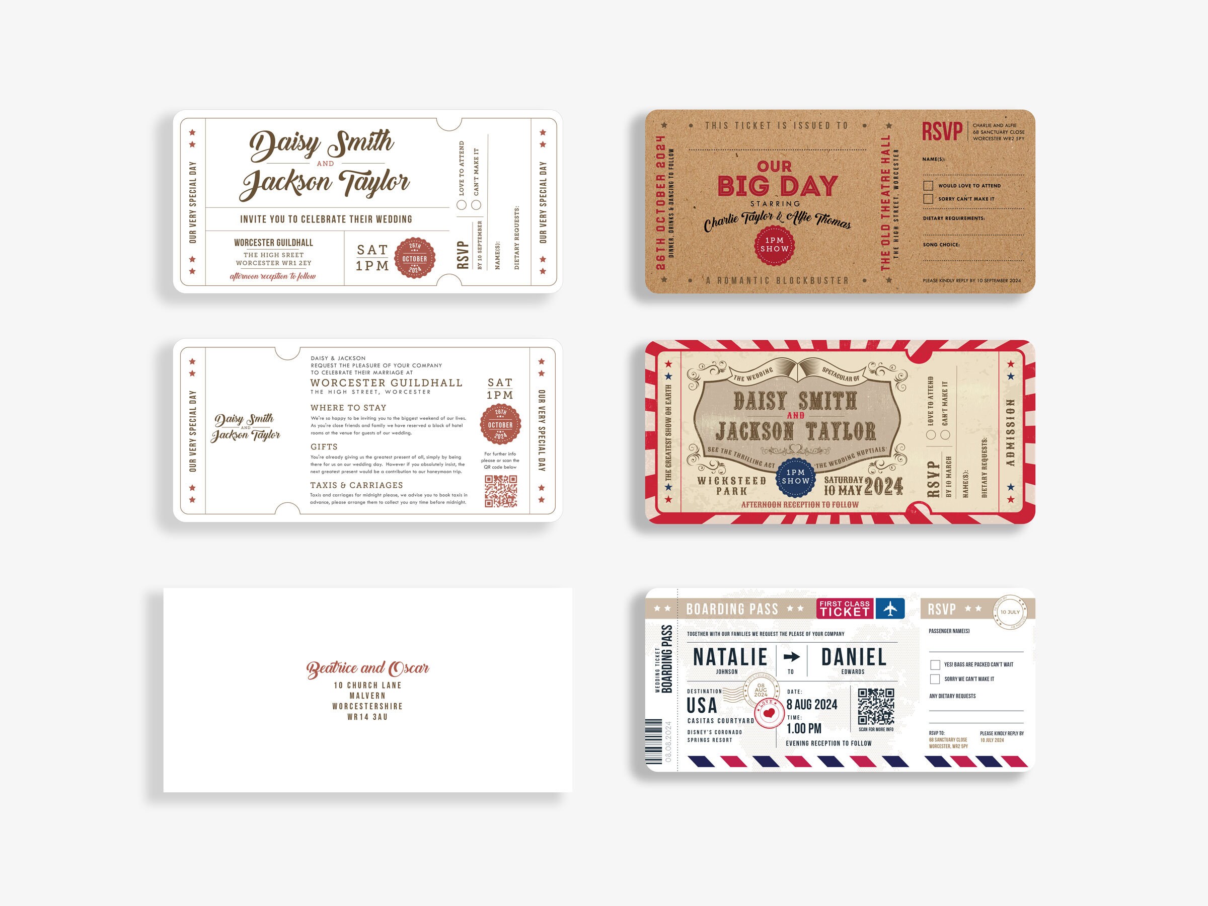 Big Screen Wedding Ticket Invitation - Movie Ticket Wedding Invitation ...