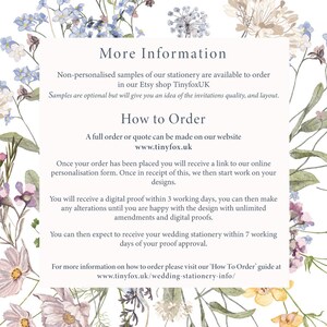 Wild Blooms Tri-fold Wedding Invitation Spring Wedding Invitation ...