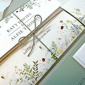 Wild Blooms Tri-fold Wedding Invitation Spring Wedding Invitation ...
