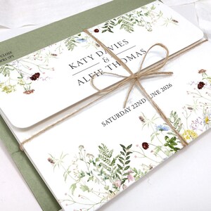Wild Blooms Tri-fold Wedding Invitation | Spring Wedding Invitation ...