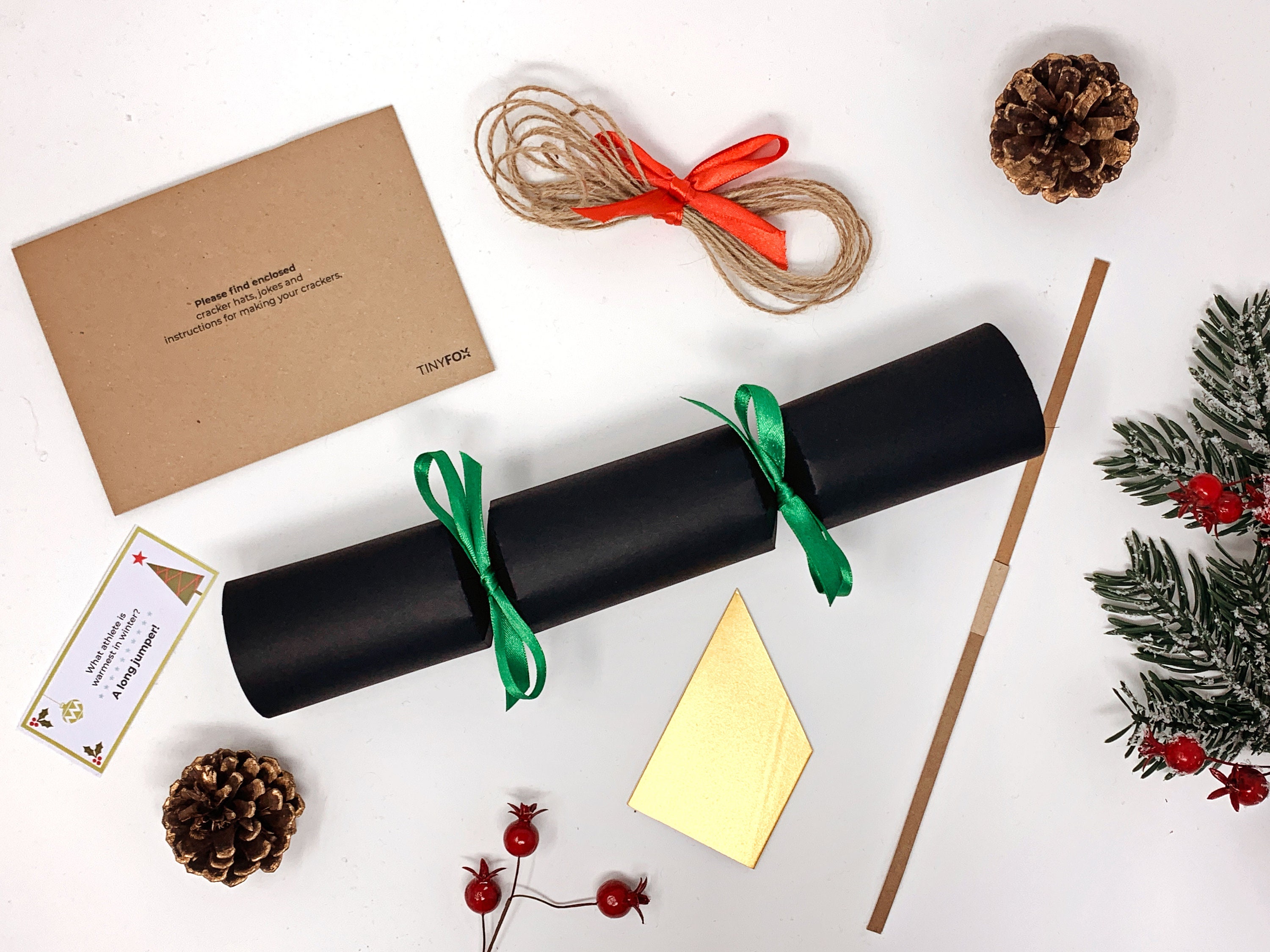 Black Christmas Cracker Making Kit - DIY Crackers - Black Cracker Kit ...