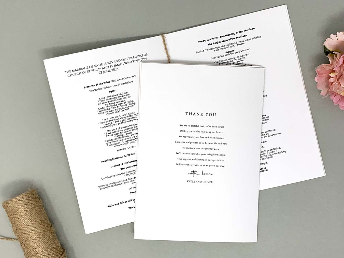 Wildflower Wedding Order of Service Order of Service - Etsy UK