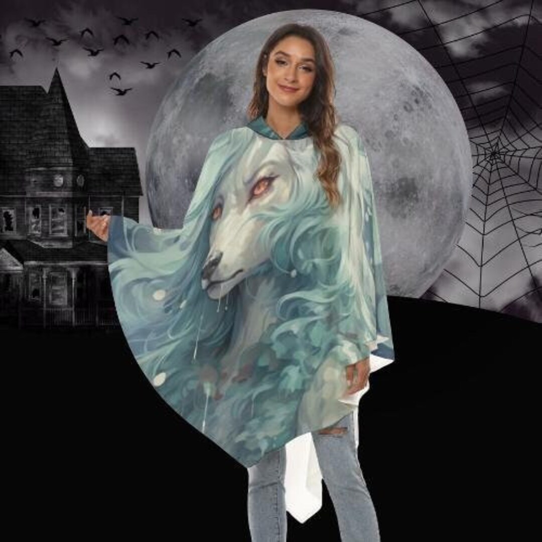 Werewolf Hooded Cape Cloak, Wolf Unisex Cloak, Halloween Costume ...