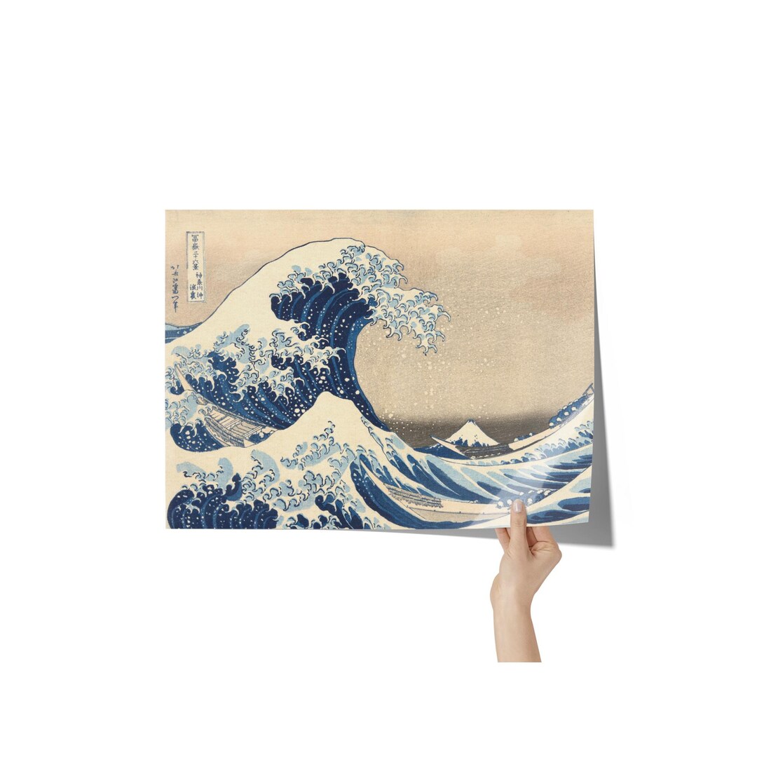 The Great Wave off Kanagawa Poster, Hokusai Wall Art, Japanese Art ...