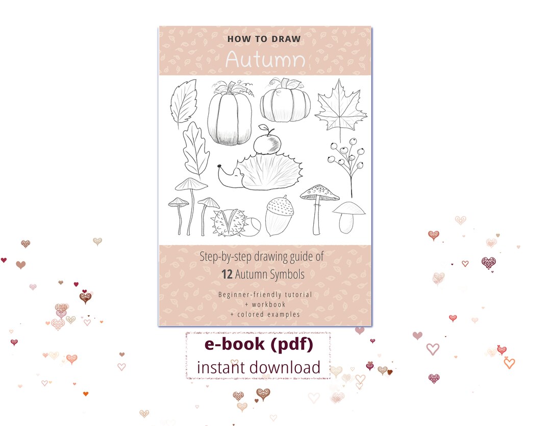 Step-by-step Drawing Guide. How to Draw AUTUMN. PDF E-book. - Etsy UK