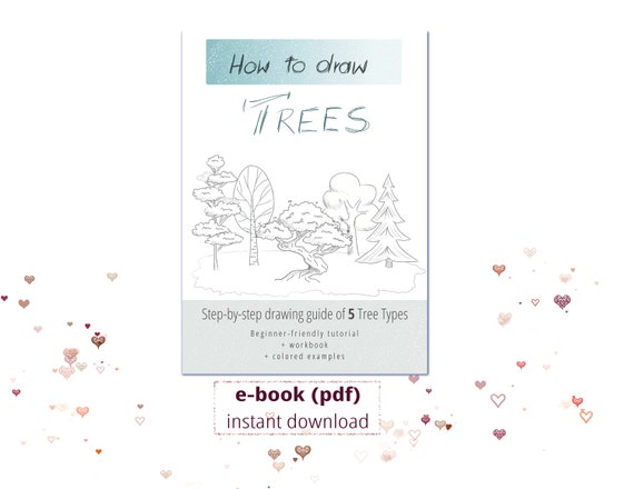Step-by-step Drawing Guide. How to Draw Trees. PDF E-book. - Etsy Canada