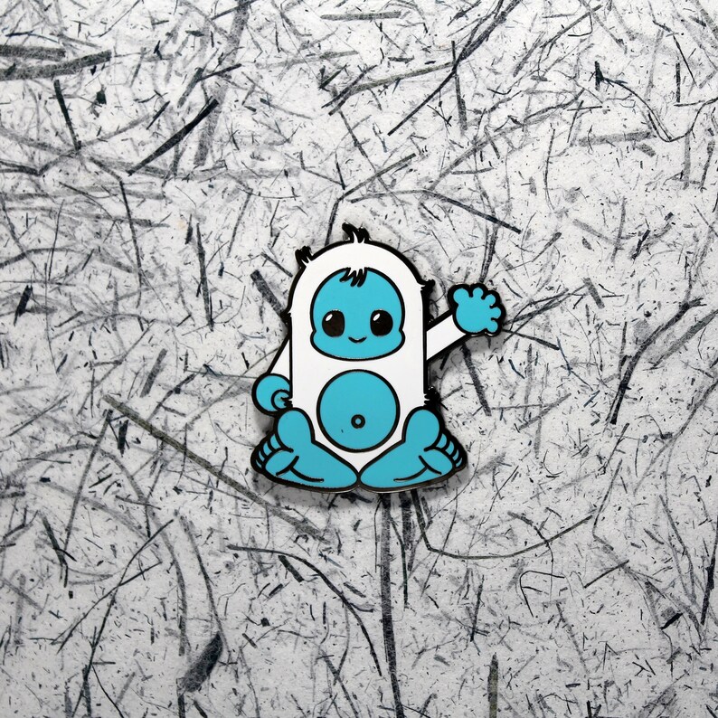 Yeti Hard Enamel Pin Cryptid Enamel Pin for Cryptozoology Merch Fans of Cute Merch, Horror and ...