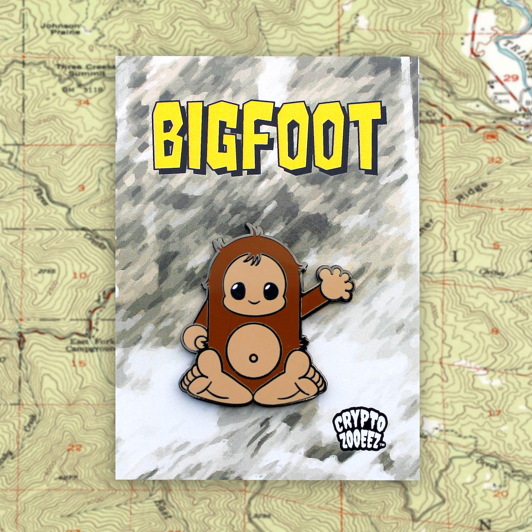 Bigfoot Hard Enamel Pin | Cute Cryptid Merch - Etsy
