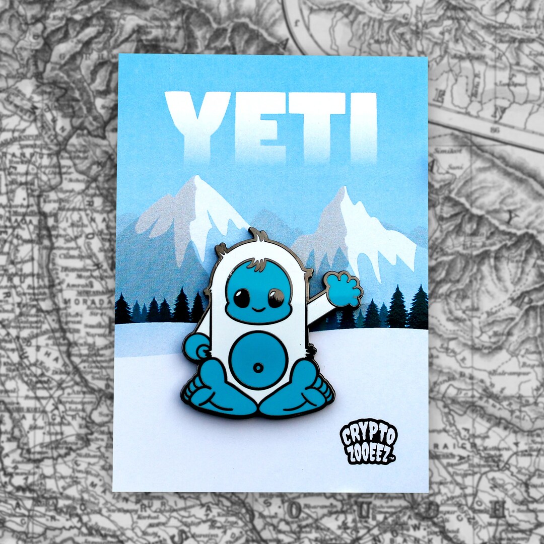 Yeti Hard Enamel Pin Cryptid Enamel Pin for Cryptozoology Merch Fans of ...