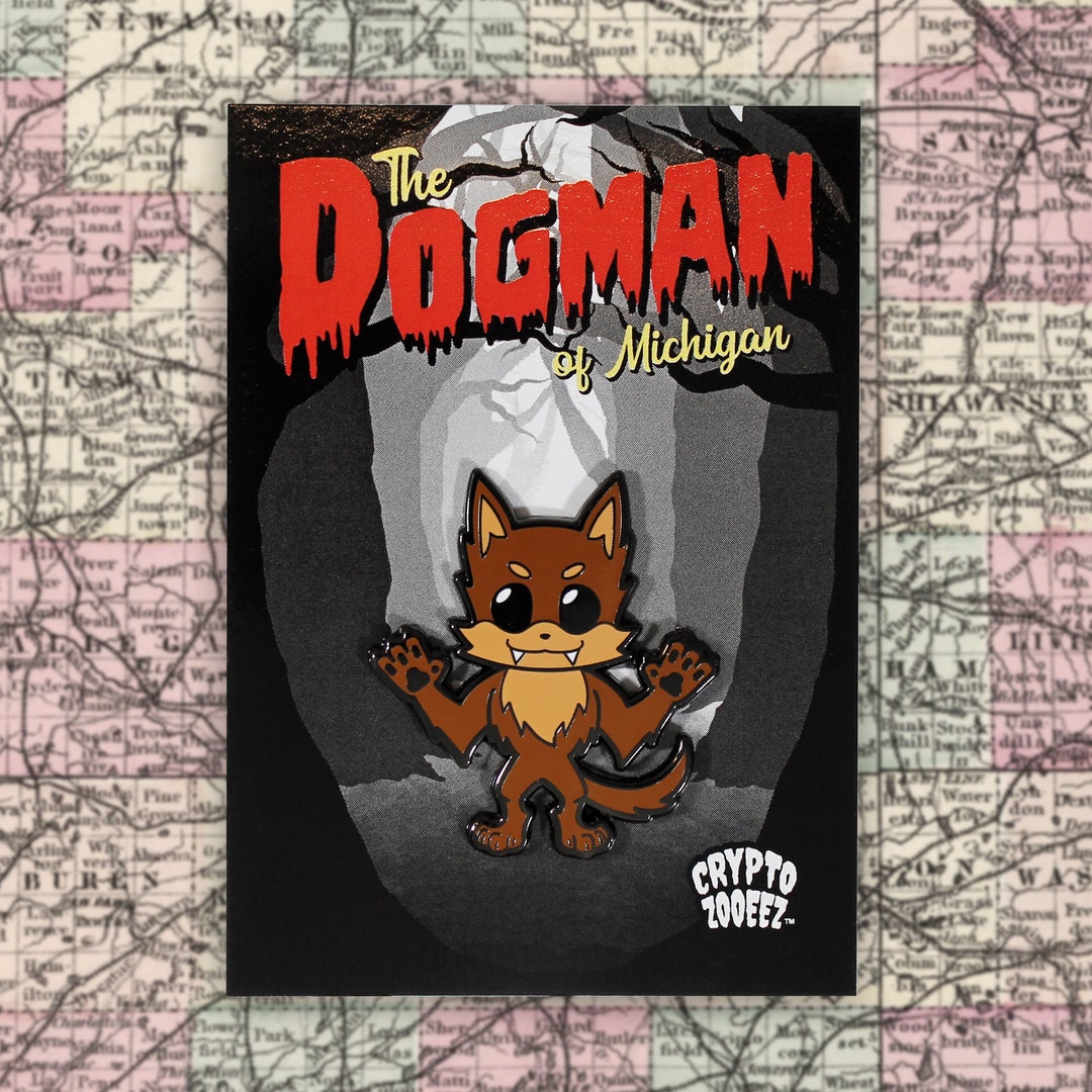 Michigan Dogman Hard Enamel Pin Cryptid Enamel Pin for Cryptozoology ...