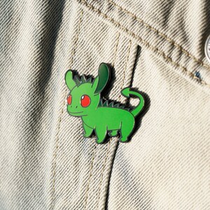 Chupacabra Hard Enamel Pin | Cryptid Enamel Pin for Cryptozoology Merch Fans of Cute Merch ...