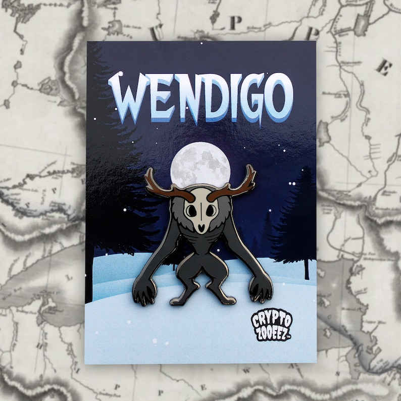 Wendigo Hard Enamel Pin - Cryptid Folklore Horror - Etsy