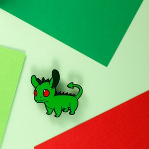 Chupacabra Hard Enamel Pin | Cryptid Enamel Pin for Cryptozoology Merch Fans of Cute Merch ...