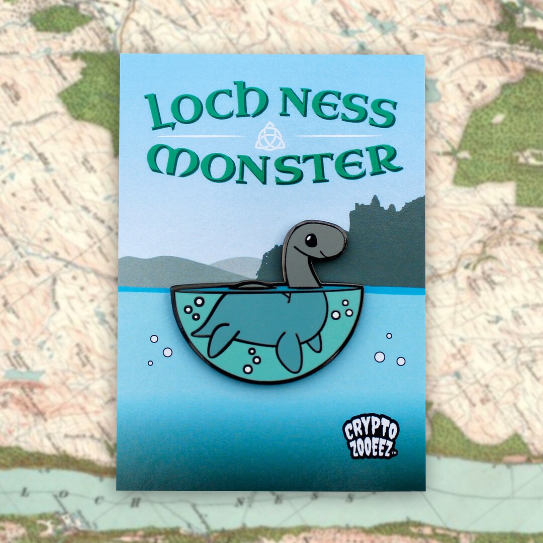 Loch Ness Monster Hard Enamel Pin | Cute Nessie Cryptid - Etsy