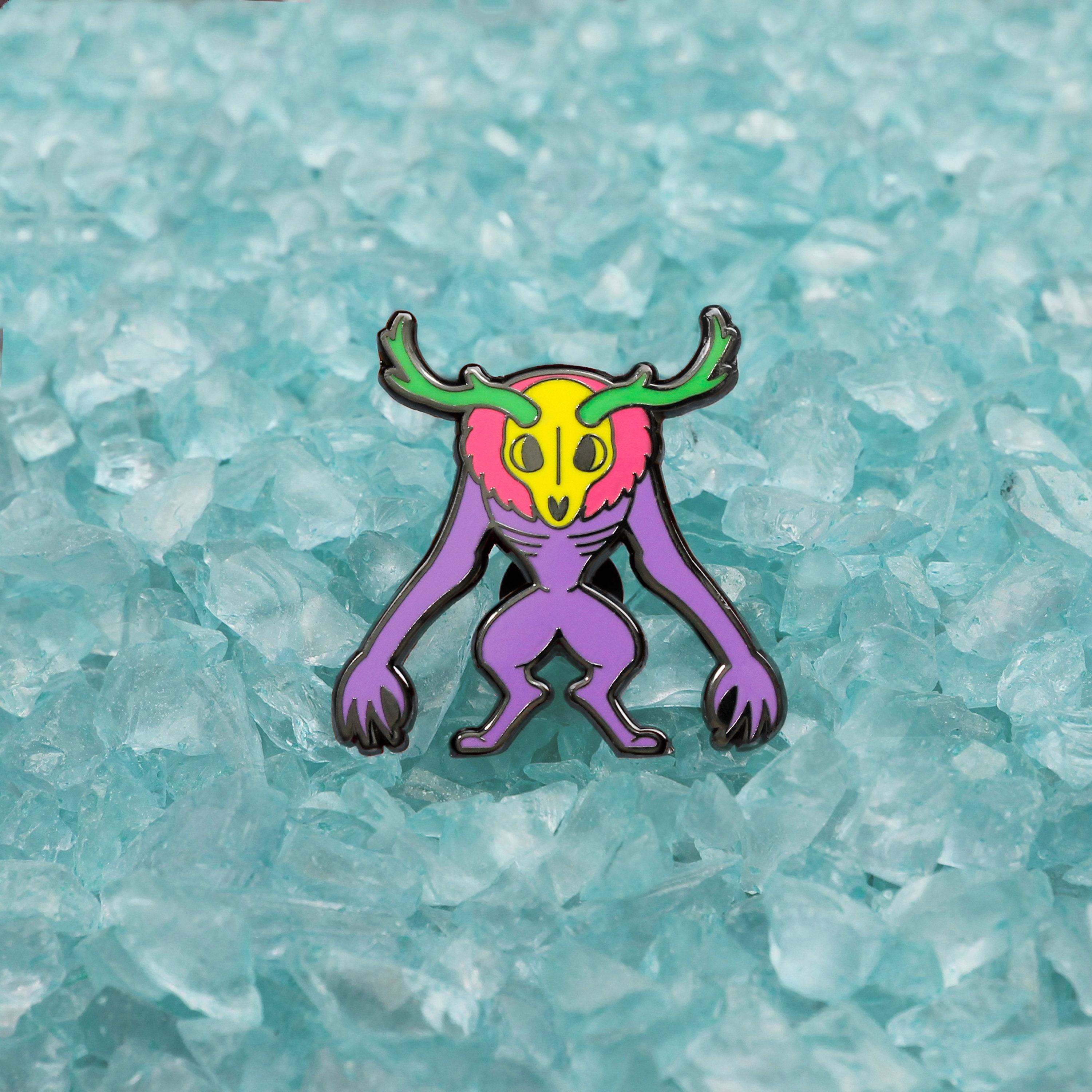Neon Wendigo Variant Hard Enamel Pin Cryptid Enamel Pin for Cryptozoology Merch Fans of Cute ...