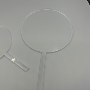 Clear Acrylic Cake Topper, Circle Cake Topper Craft Blank, Birthday ...