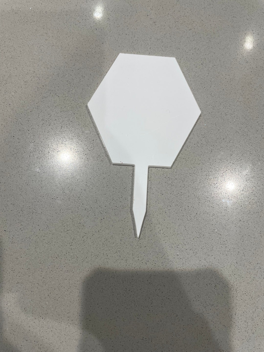 Blank Acrylic Hexagon Cake Toppers- Perfect to Customise With Vinyl ...