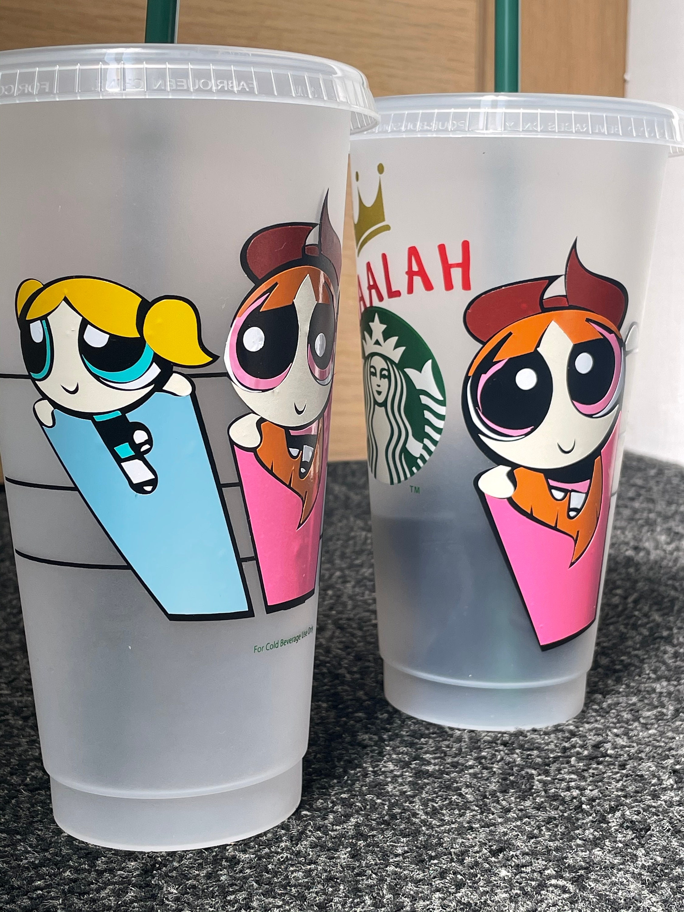 UK Powerpuff Girls Bubbles Blossom and Buttercup 24oz Starbucks Cold ...