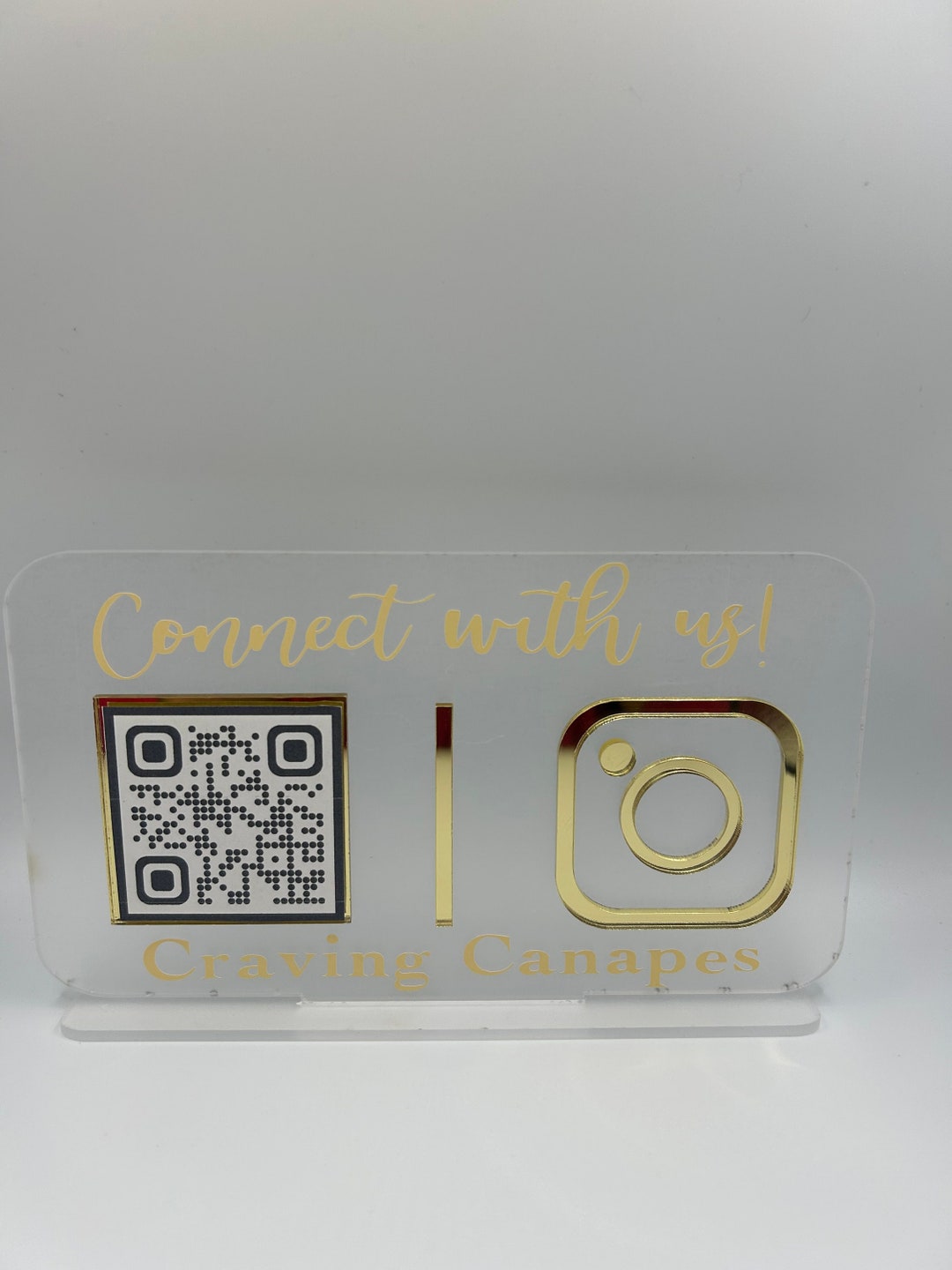 Acrylic Perplex Business Social Media QR Code Sign Customisable. Comes ...