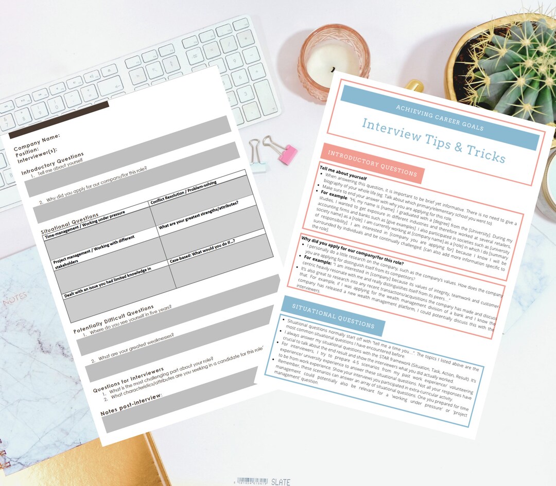 Interview Questions Template | Students, Internship and Graduate ...