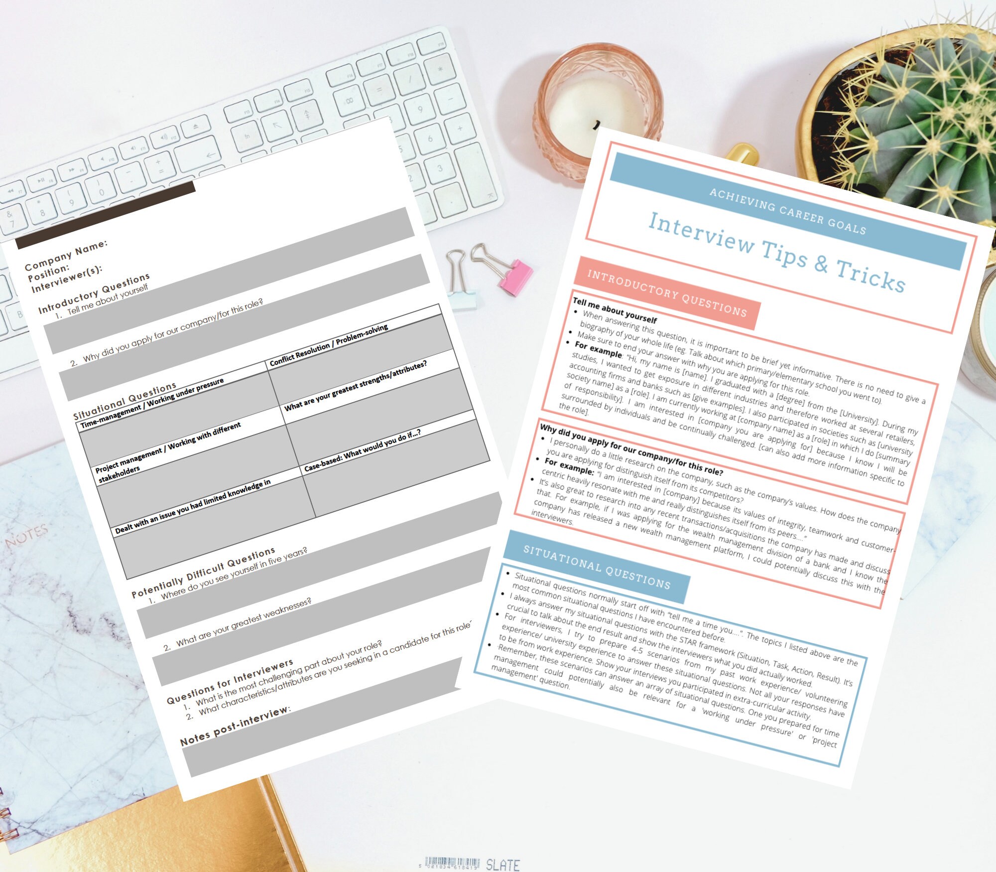 Interview Questions Template | Students, Internship and Graduate ...