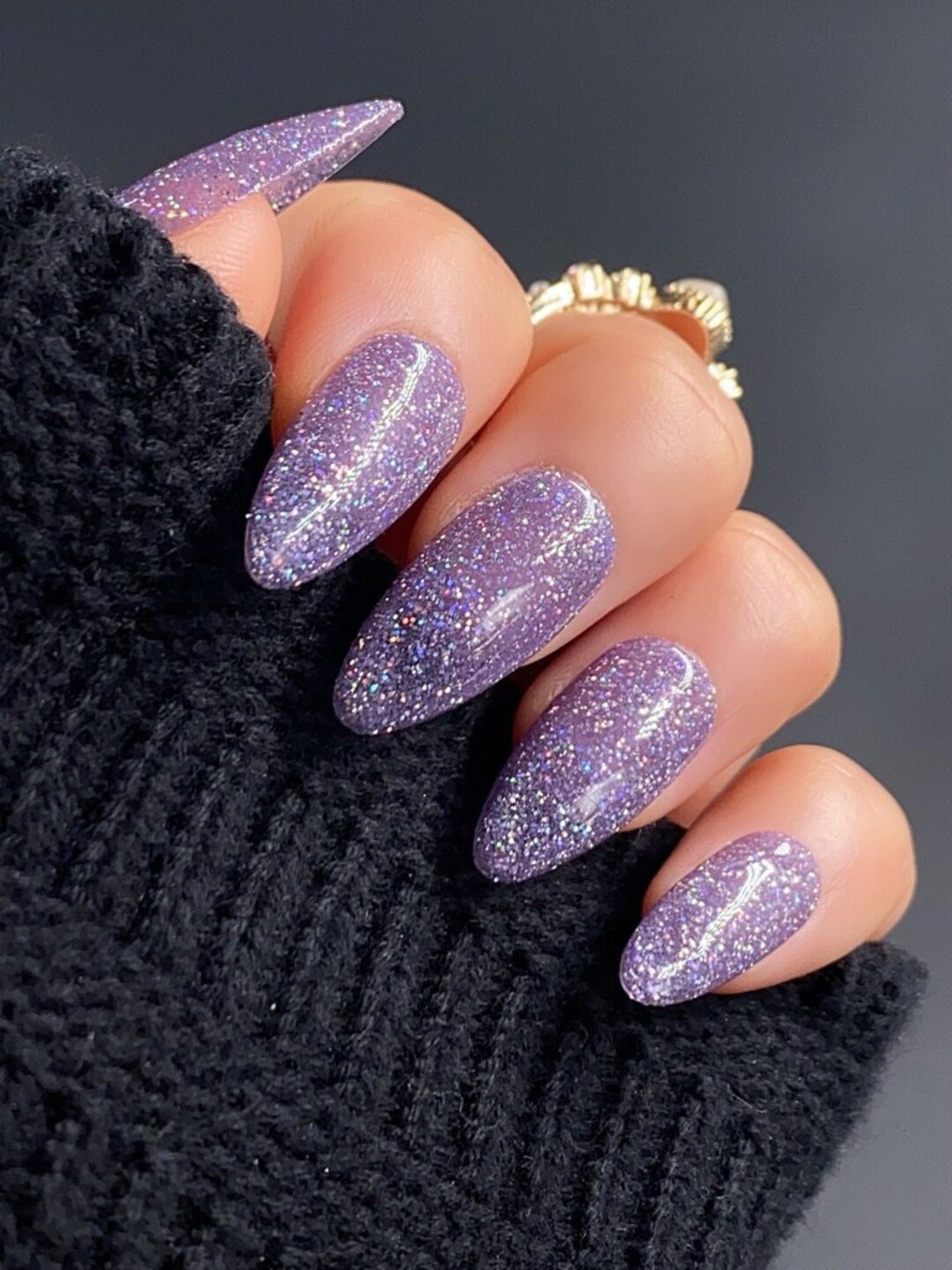 Shimmering Violet Bliss | Reusable Nails | Glue on the Nails | Salon ...