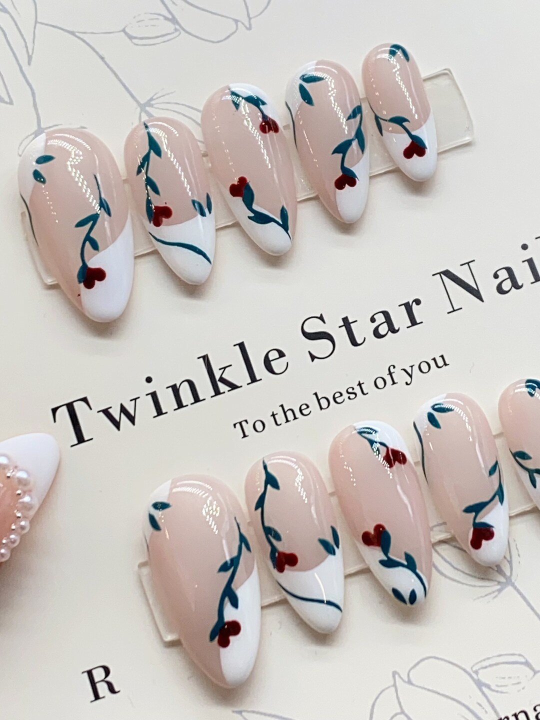 Custom Design No.87 Press on Nails | Ins Nails | Pretty Nails | Premium ...