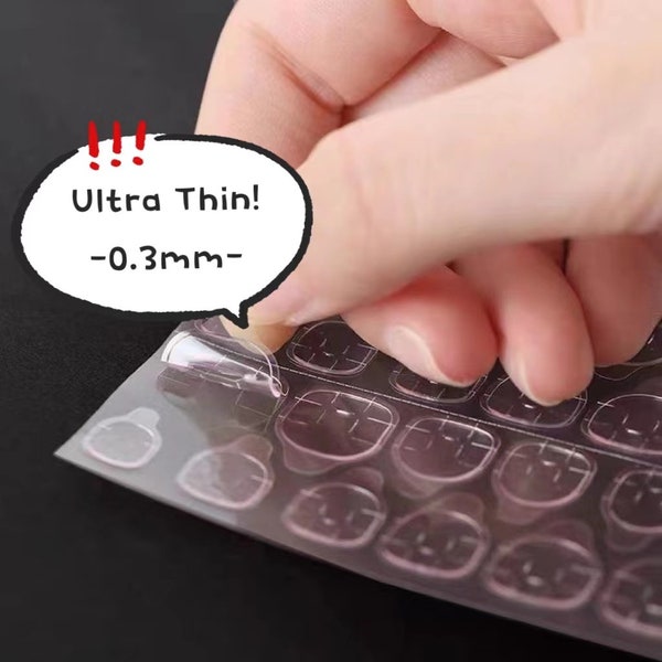 Super Strong Adhesive Tabs for Press on Nails, 1 Sheet 24 Tabs, Double ...