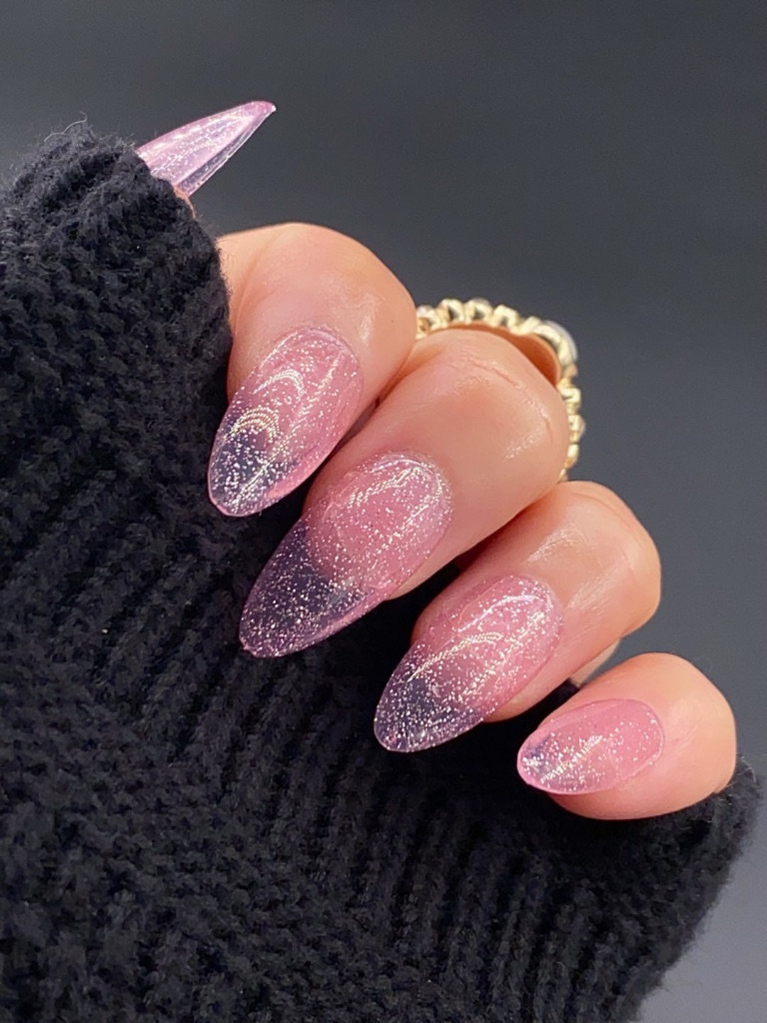 Simple Semi Pink Glitter | Daily Wearing Nails | Essential Nails ...