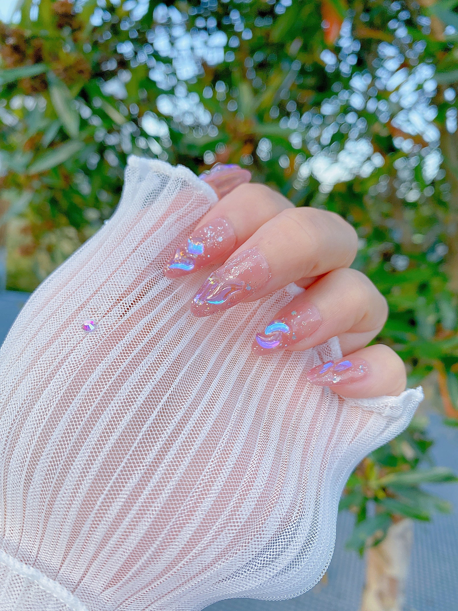 Pretty Glass Rhinestones Press on Nails Crystal Jewelry - Etsy