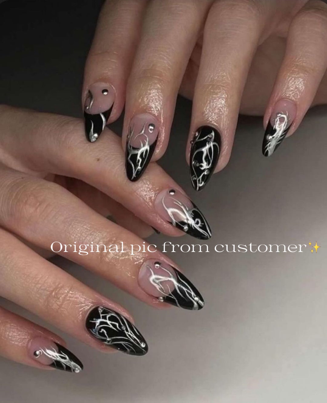 Custom Design No.33 Press on Nails | for the Custom Nails Please ...