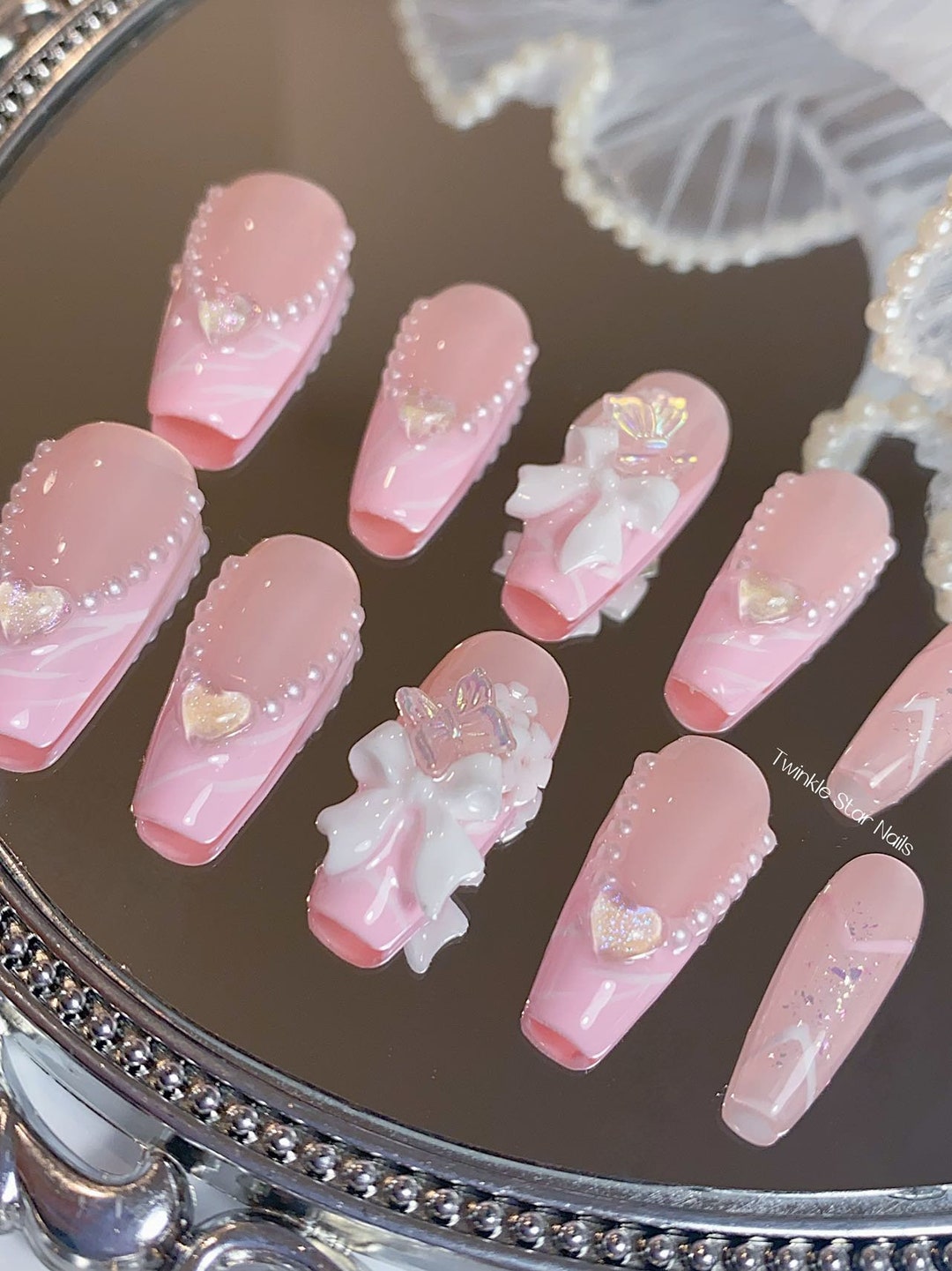 Pretty Ballet Pink Shoes | Luxury Nails | Holiday Nails | Summer Nails ...