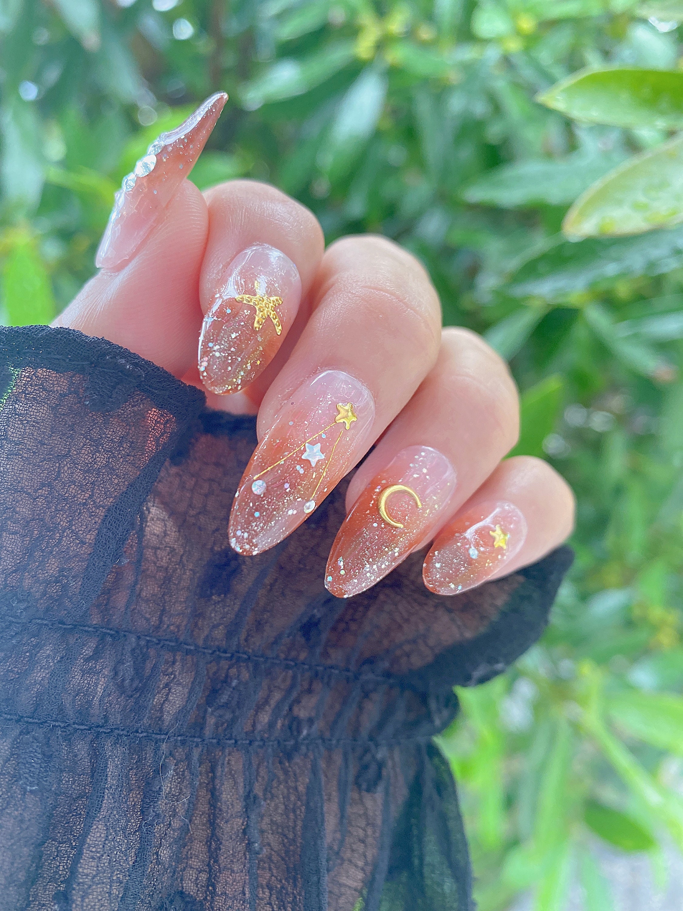 Reusable Beautiful Little Star Press on Nails Acrylic Nails - Etsy