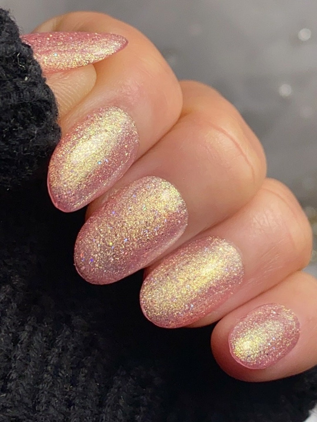 Sheer Pink Fine Glitter /essential Nails / Plain Nails / Daily Wear ...
