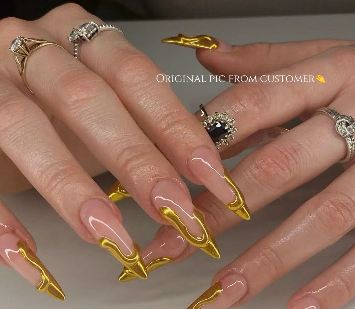 Custom Design No.65 Press on Nails | for the Custom Nails Please ...