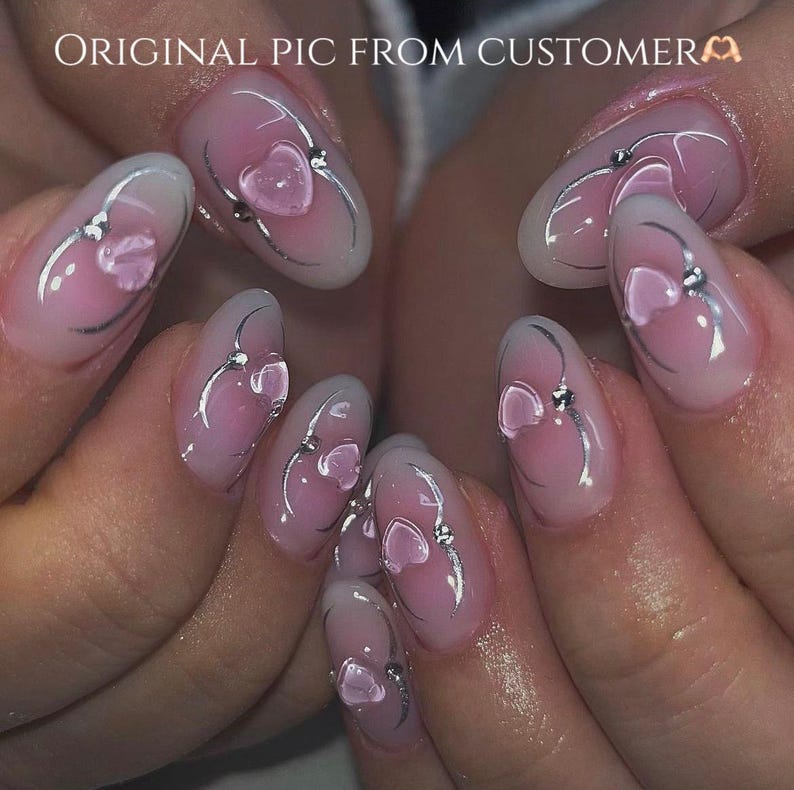 Custom Design No.42 Press on Nails | for the Custom Nails Please ...