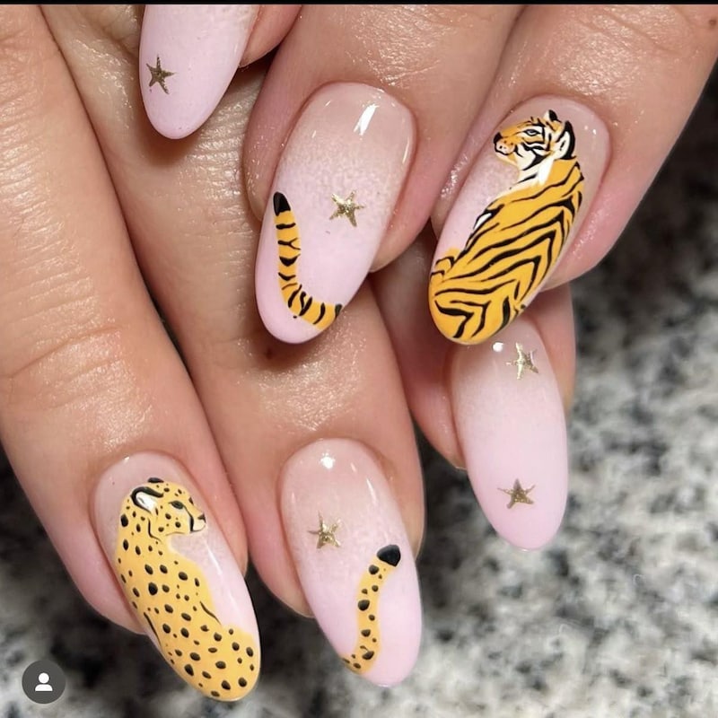 Tigers Eye Nails - Etsy