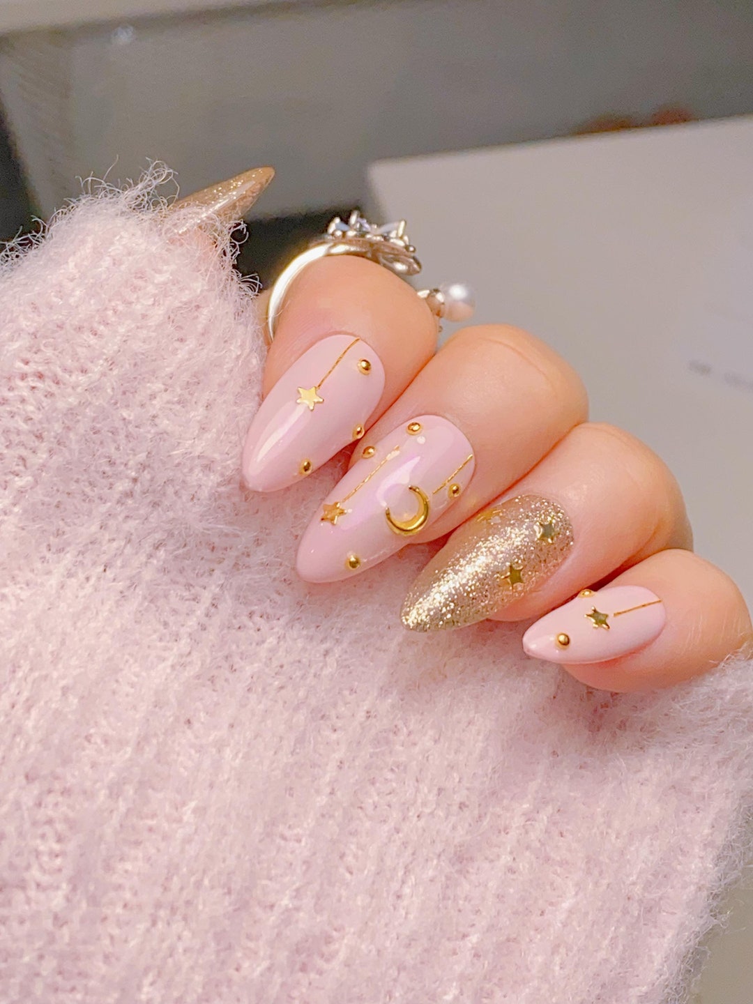 Twinkle Twinkle Little Star | Acrylic Nails, Reusable Fake Nails ...