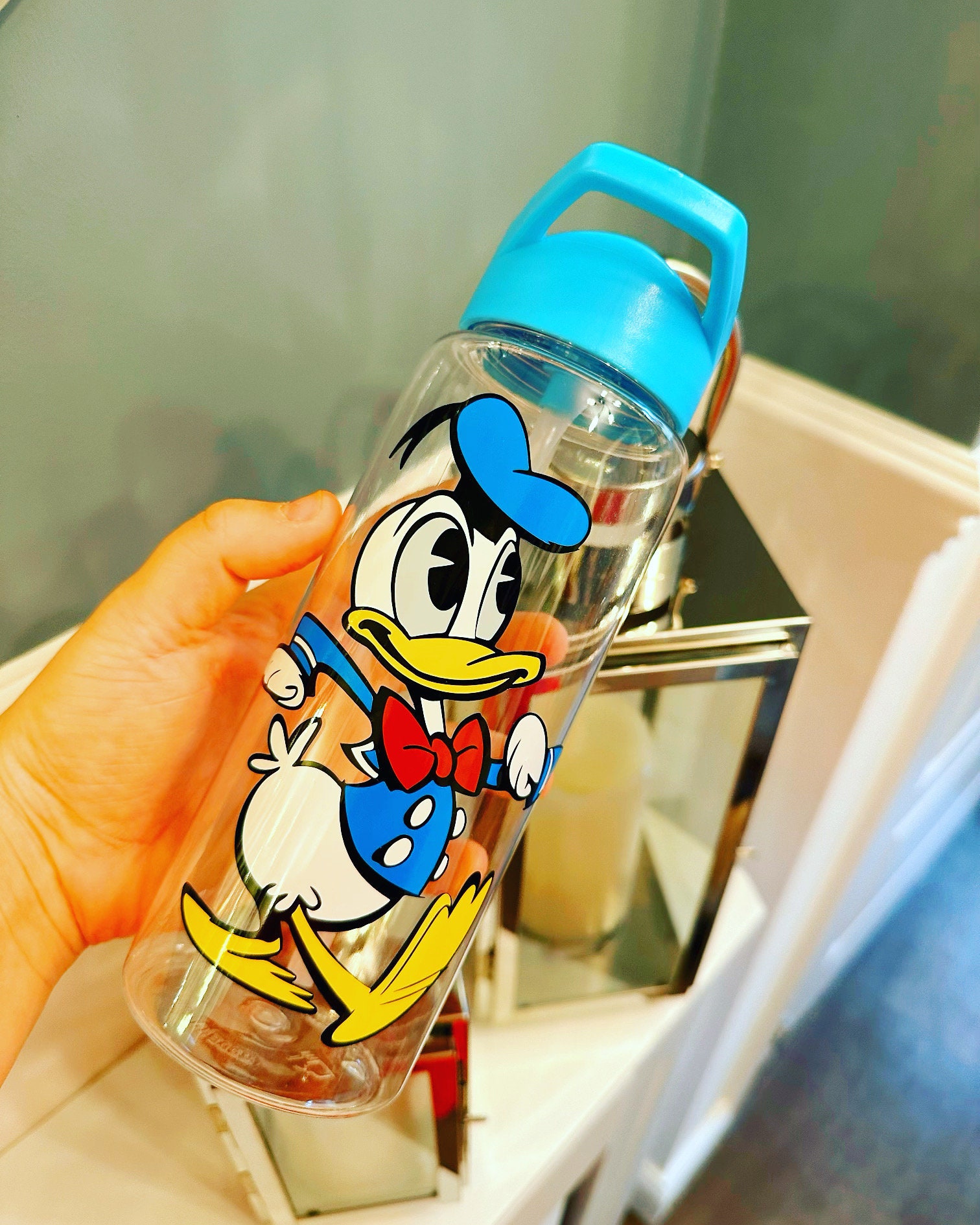 Donald Duck / Daisy Duck Cartoon Re-useable Water Bottle With - Etsy