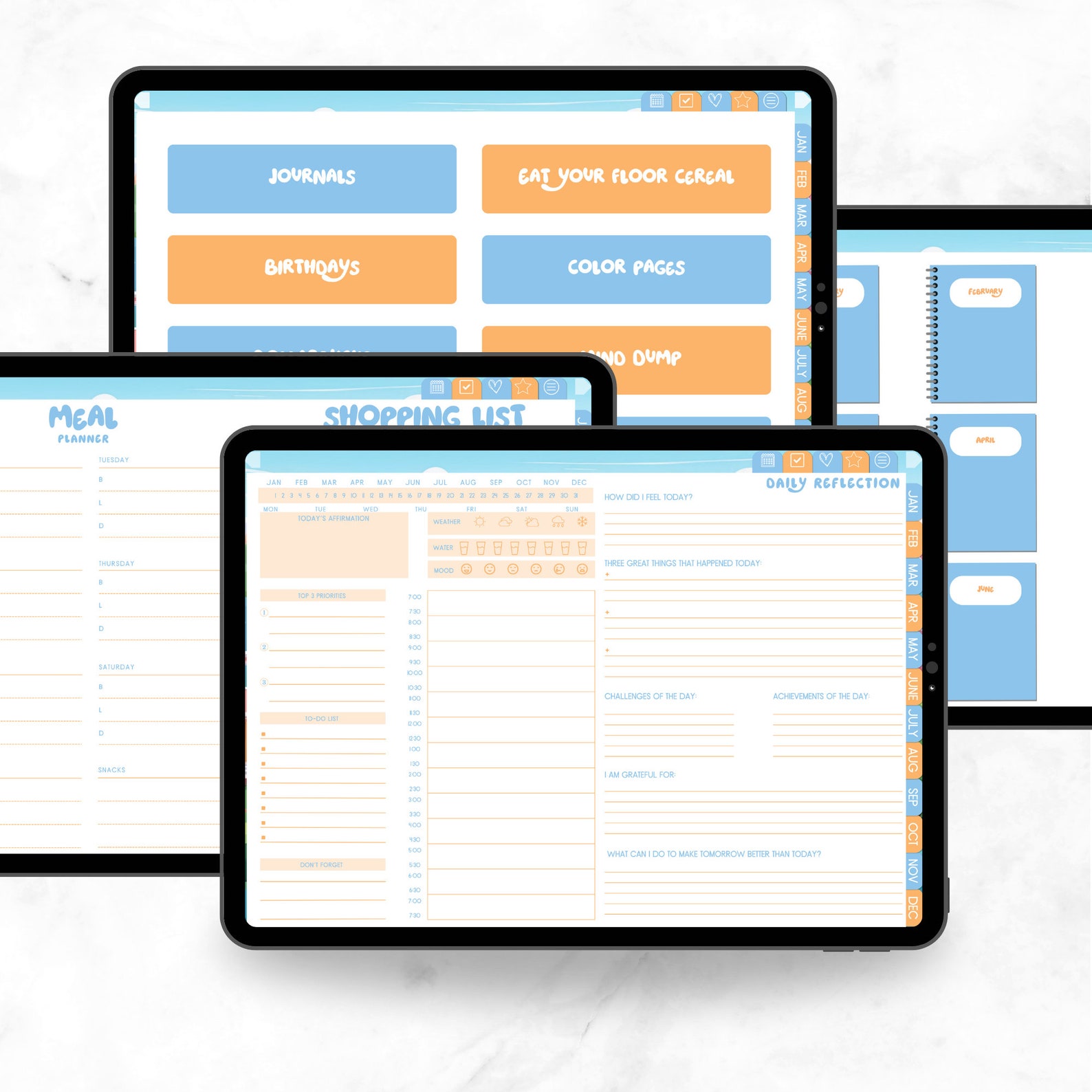 Bluey Digital Planner, Hyperlinked Digital Planner, Undated Planner ...