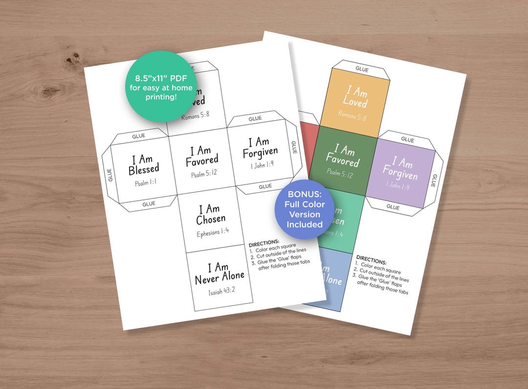 Bible Craft for Kids | Printable Scripture Cube Activity | Christian ...