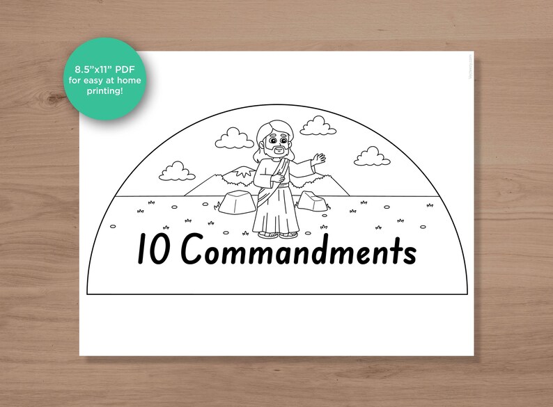 Printable Ten Commandments Craft for Kids | Bible Lesson Activity ...