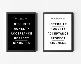 Family Values Sign - Etsy