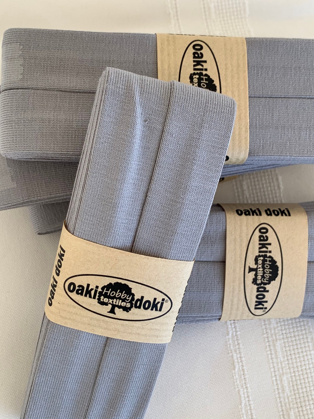 3yrds, Steel Gray Stretch Knit Bias Tape , Double Fold, Oekotex ...