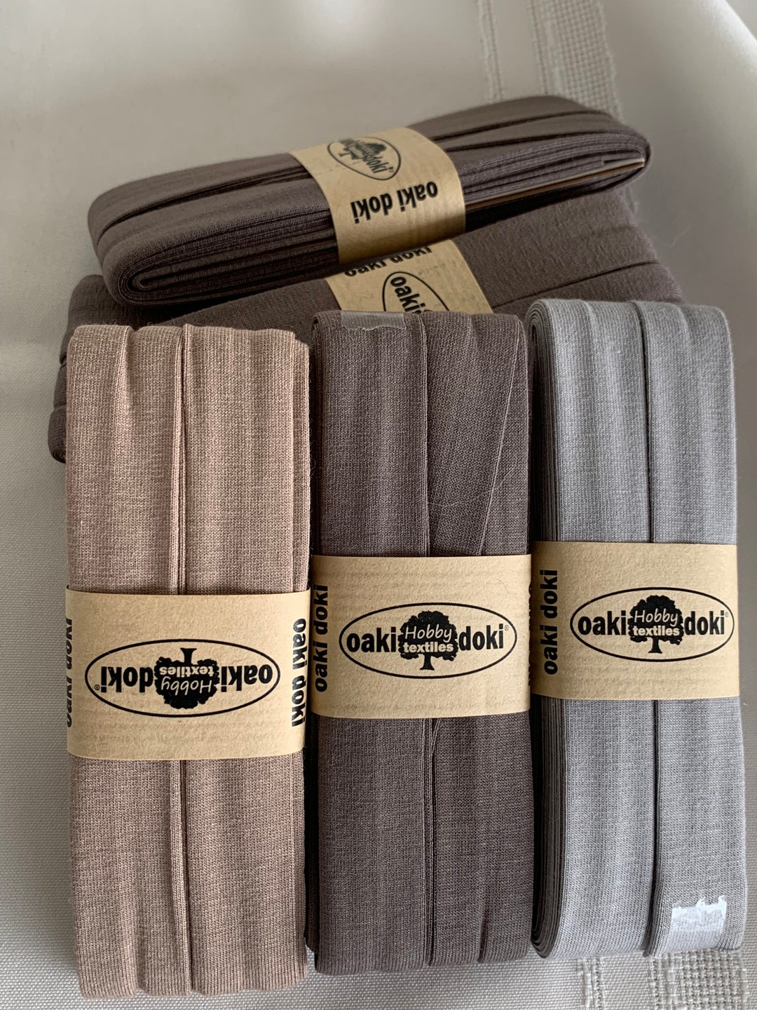 Taupe - Mocha Stretch Knit Bias Tape ~ 3 Yards Roll, Oeko-tex Certified ...