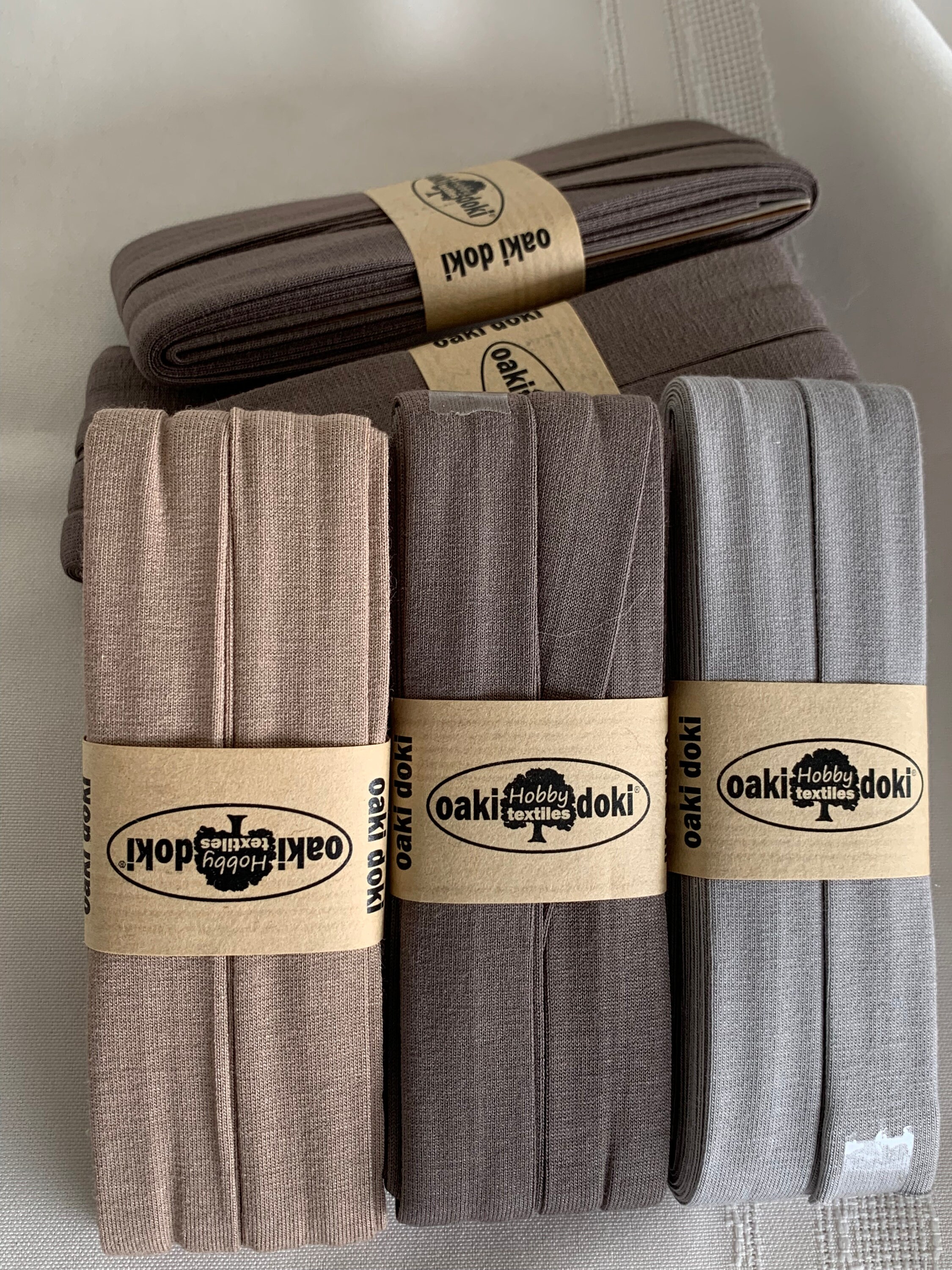Taupe - Mocha Stretch Knit Bias Tape ~ 3 Yards Roll, Oeko-tex Certified ...
